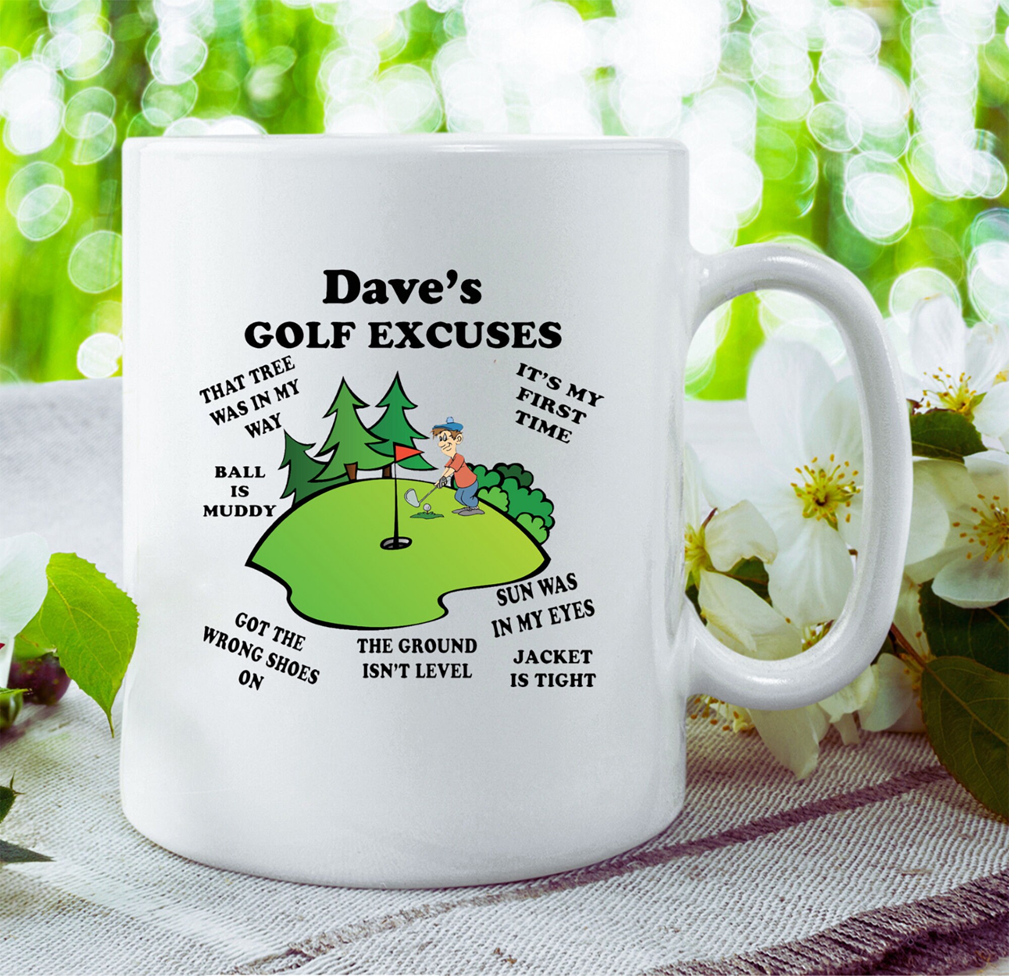 Funny Personalised GOLF MUG / Funny Golfers Mug, Coaster or Set, Golf ...