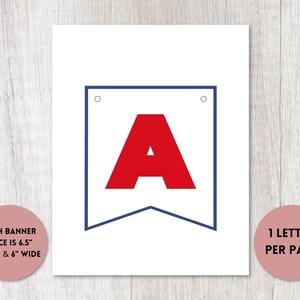 4th of July Banner Printable | Independence Day Party Decorations | Red ...