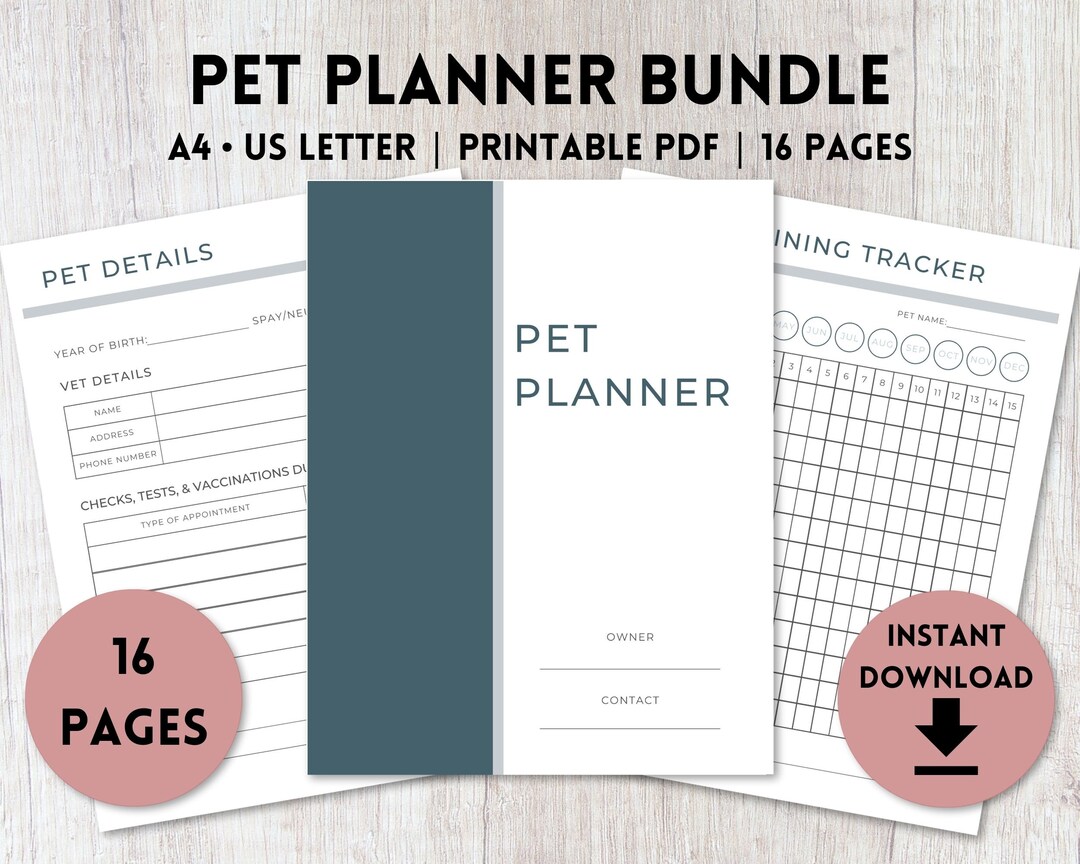 Pet Planner Printable | Pet Sitter Notes | Dog Care Checklist | Pet ...