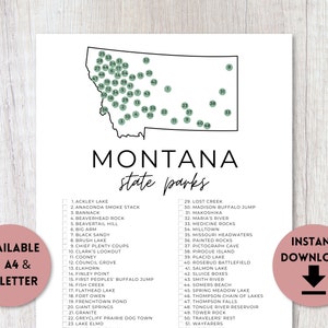 Montana State Park Map Printable | State Park Checklist | State Parks ...
