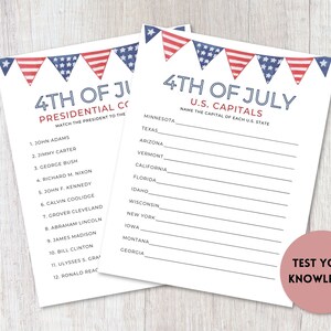 4th of July Adult Games Bundle Printable | Independence Day Games ...