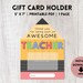 Pencil Gift Card Holder Printable Teacher Appreciation Gift - Etsy