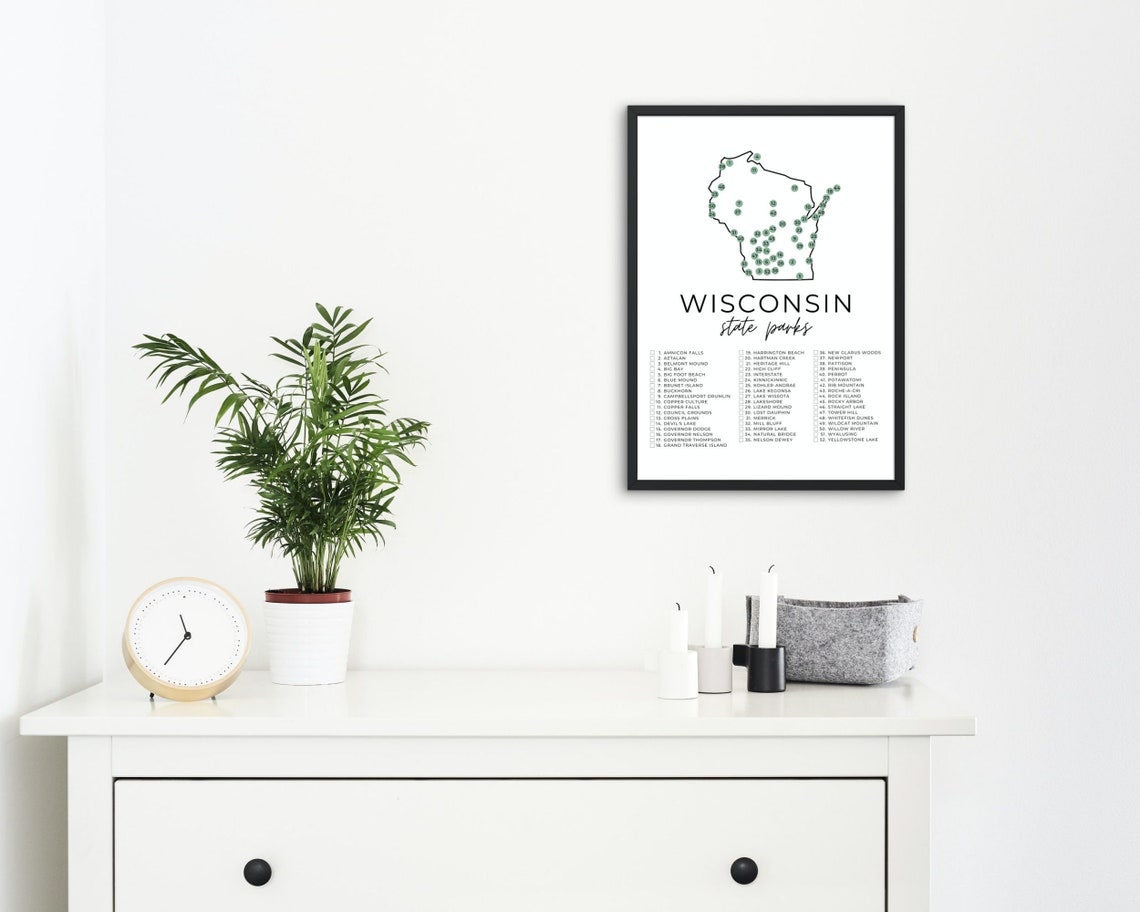 Wisconsin State Park Map Printable | State Park Checklist | State Parks ...