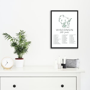 Wisconsin State Park Map Printable | State Park Checklist | State Parks ...