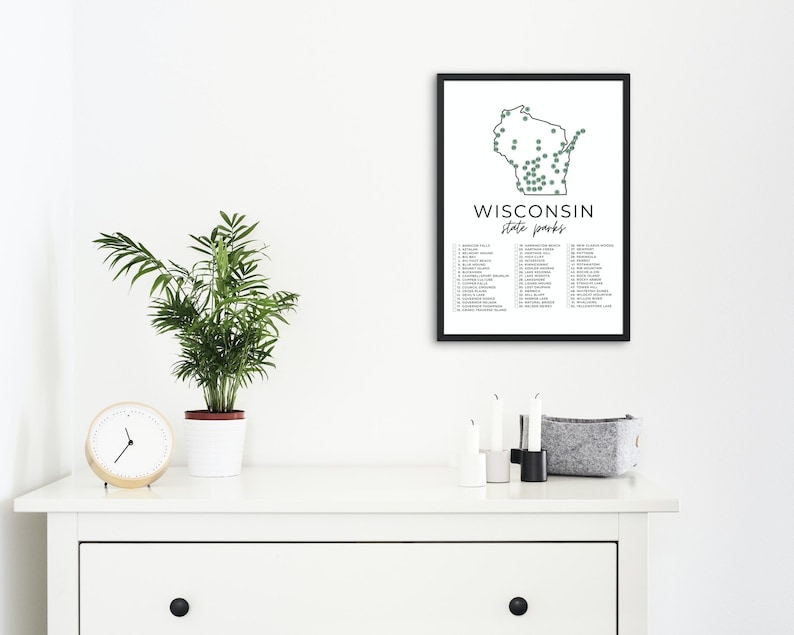 Wisconsin State Park Map Printable | State Park Checklist | State Parks ...