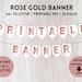Rose Gold Banner Printable Alphabet Letter Banner - Etsy Canada