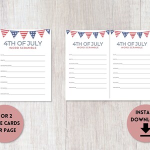 4th of July Adult Games Bundle Printable | Independence Day Games ...