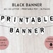 Black Letter Banner Printable | Alphabet Banner Decorations | Party ...