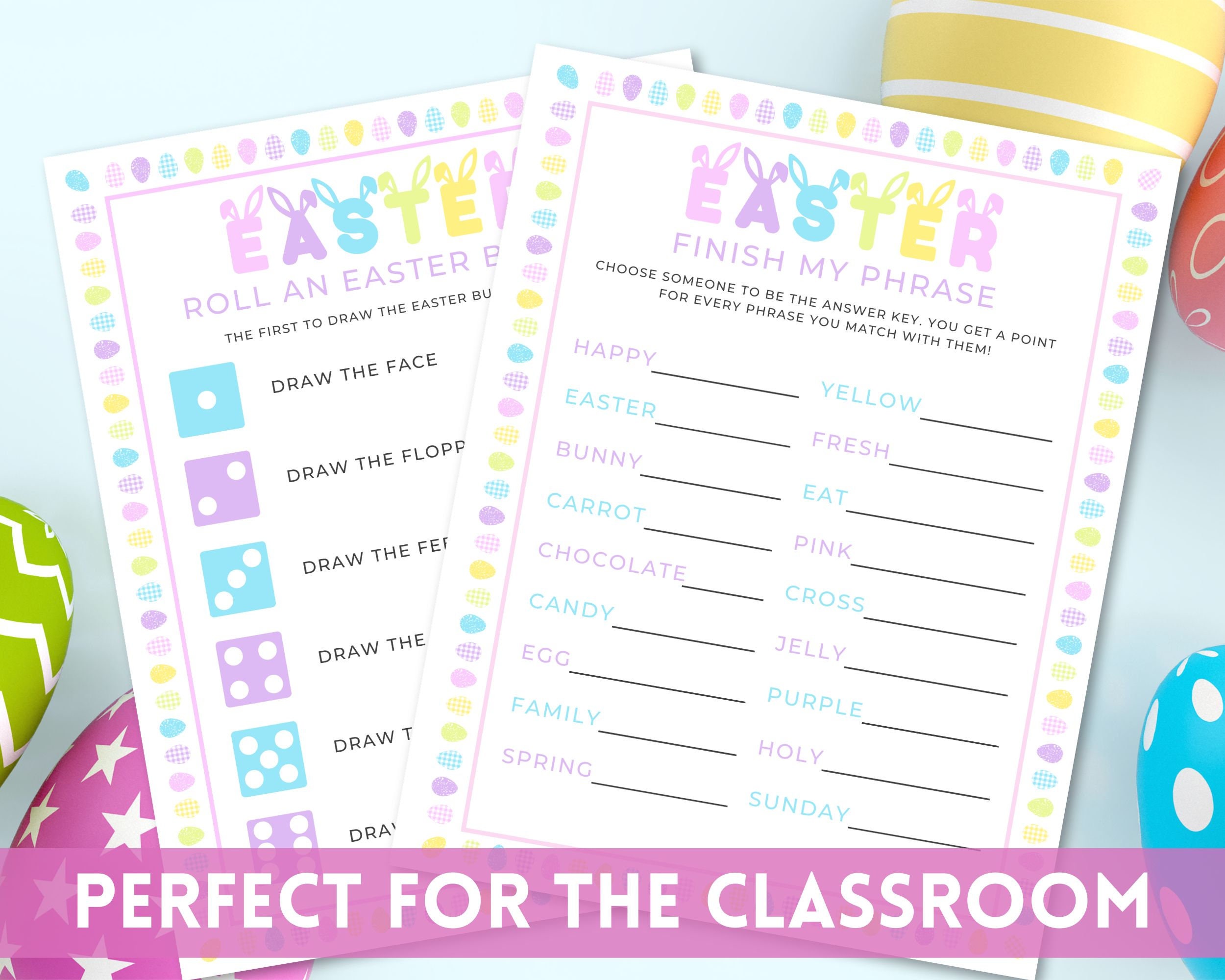 14 Easter Games for Kids Printable Family Game Activities Classroom ...