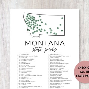 Montana State Park Map Printable | State Park Checklist | State Parks ...