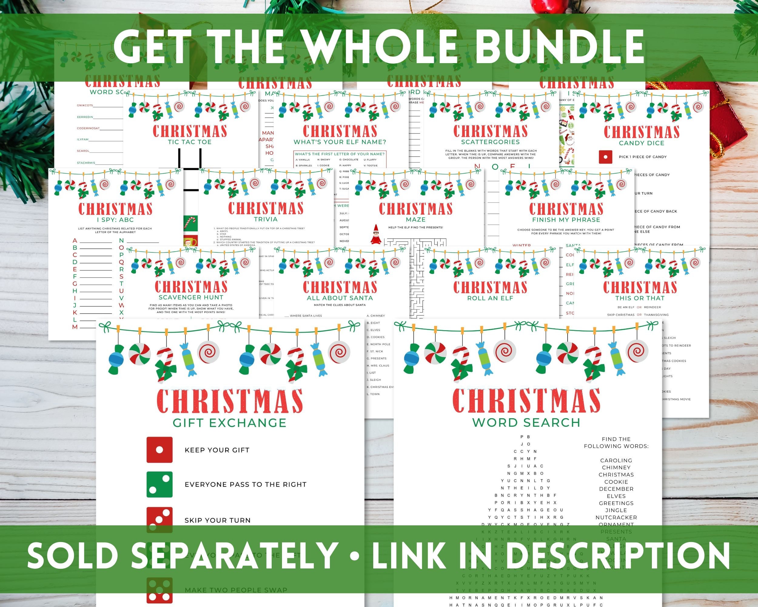 Christmas Word Search Printable Christmas Game for Kids Christmas Party ...