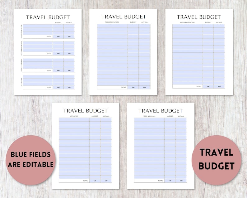 Editable Travel Planner Printable Vacation Itinerary | Etsy