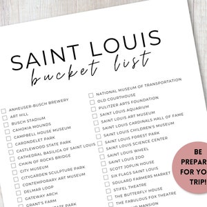 Saint Louis, Missouri Bucket List Printable | Travel Bucket List ...