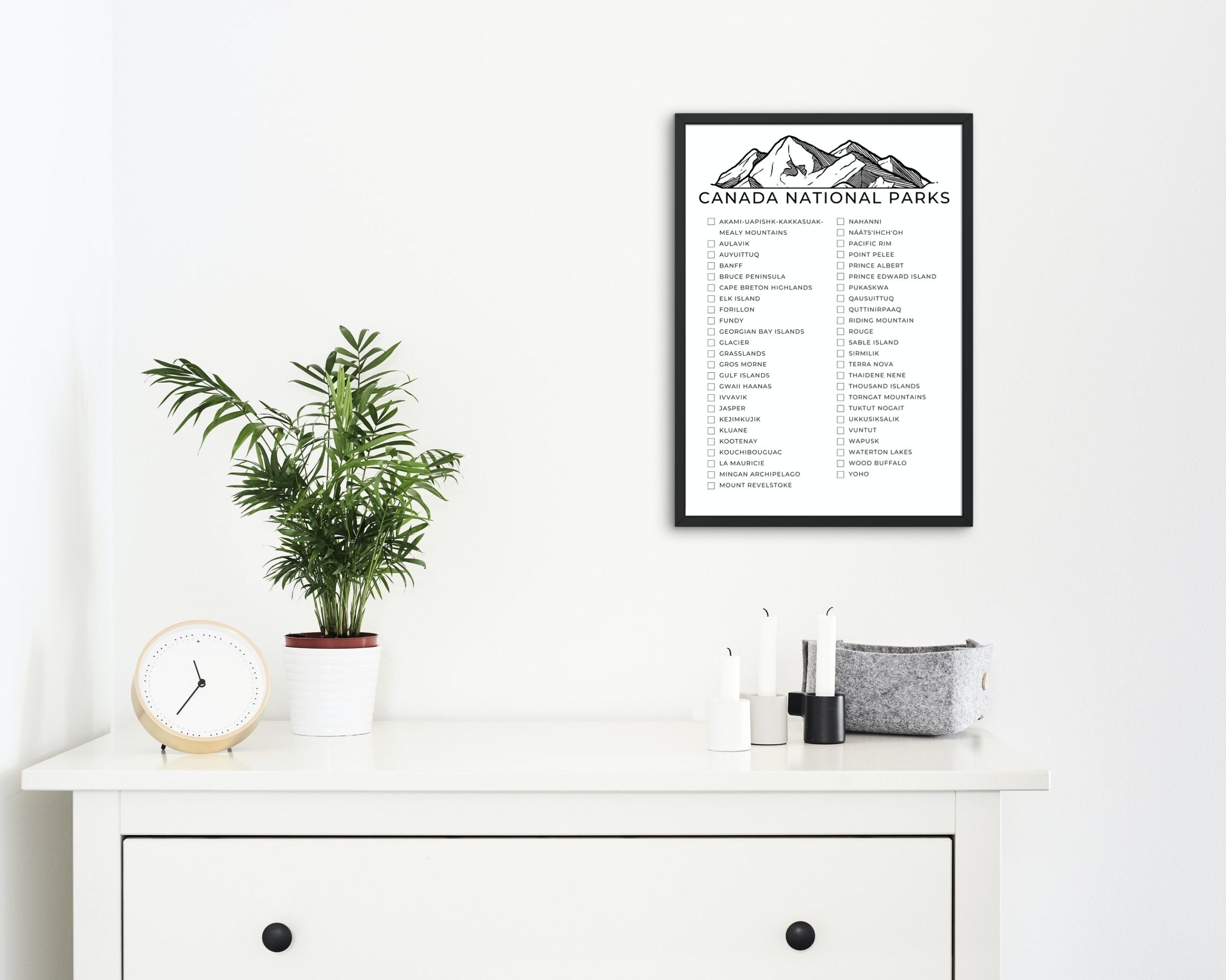 Canada National Park Checklist Printable Canada National - Etsy