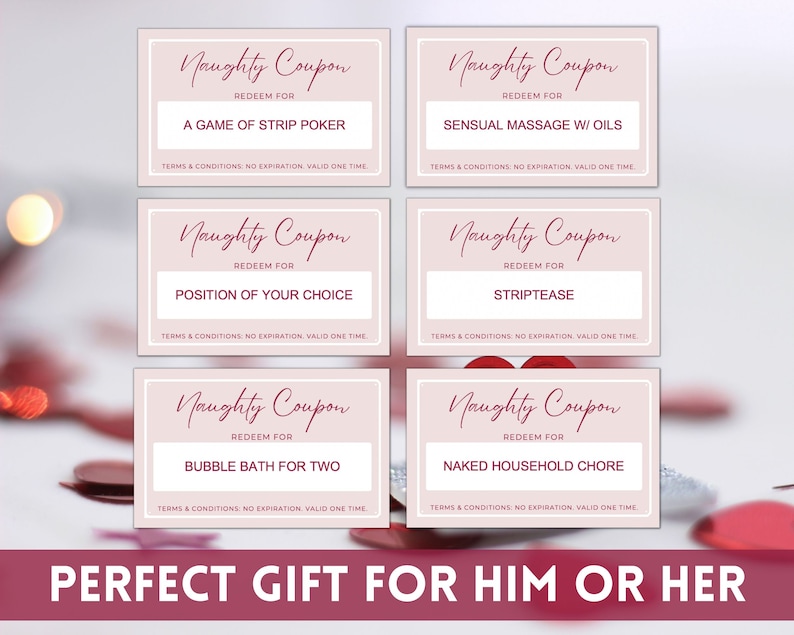 Editable Naughty Coupon Book Printable Love Coupons Valentine's Day ...