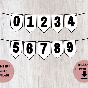 Black Letter Banner Printable | Alphabet Banner Decorations | Party ...