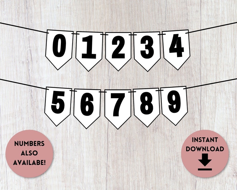 Black Letter Banner Printable Alphabet Banner Decorations Party Banner ...