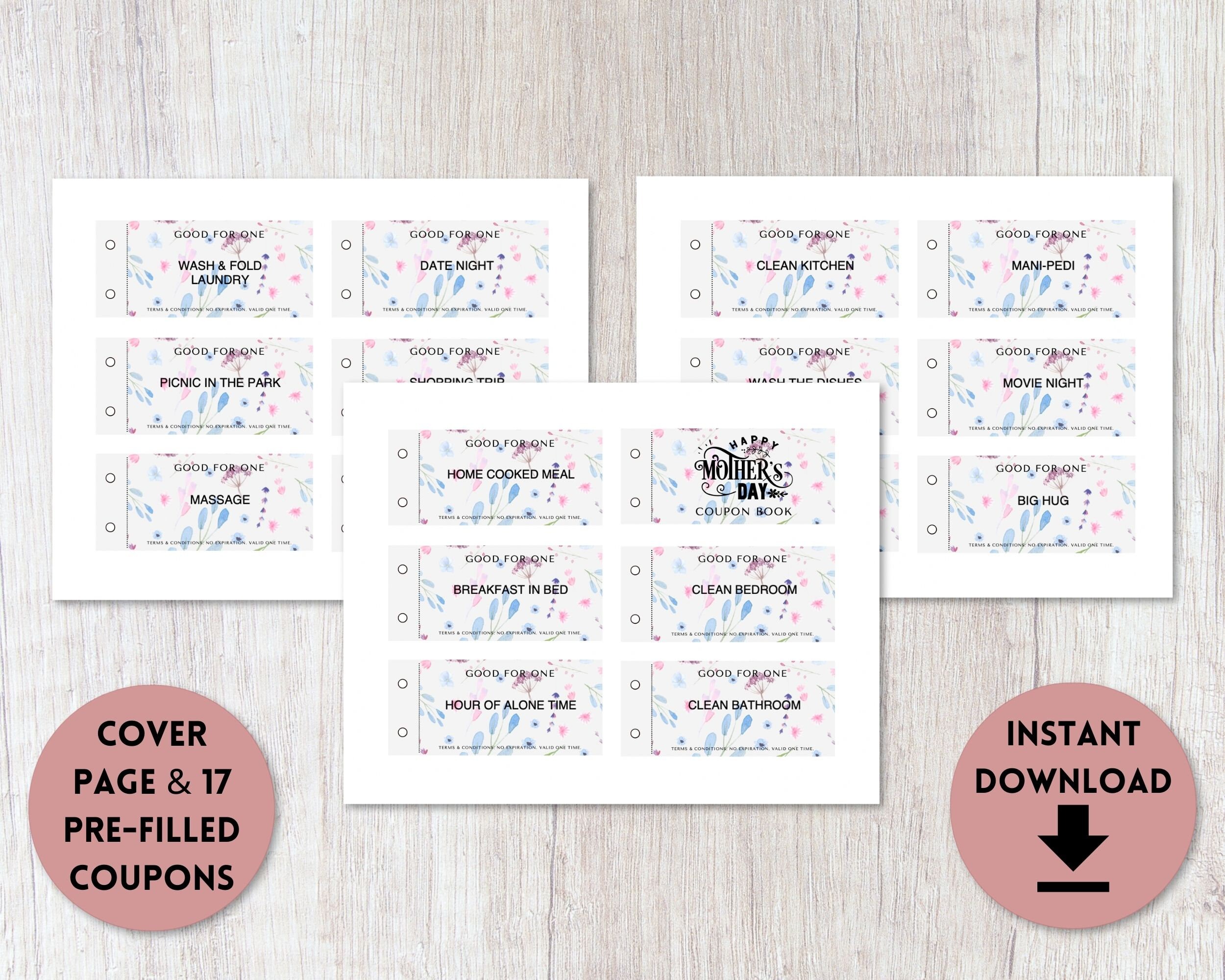 Libro de cupones del Día de la Madre editable imprimible / Regalo del ...