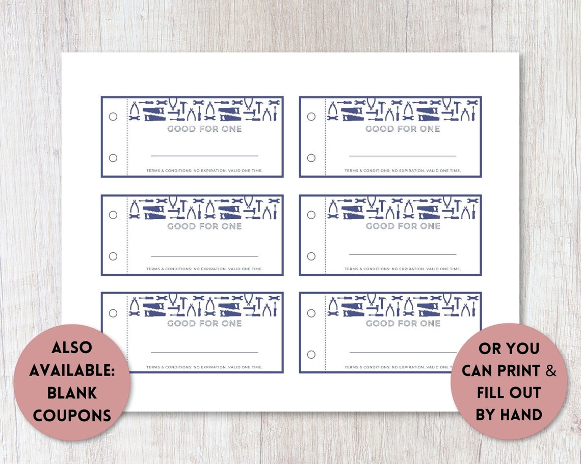 Editable Father's Day Coupon Book Printable | Father's Day Gift ...