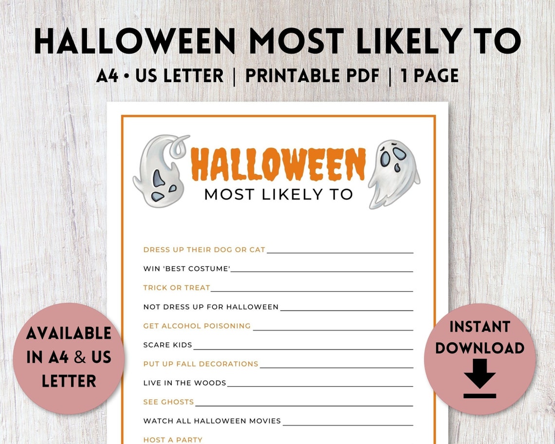 Halloween Most Likely to Printable Halloween Game for Adults Holiday ...