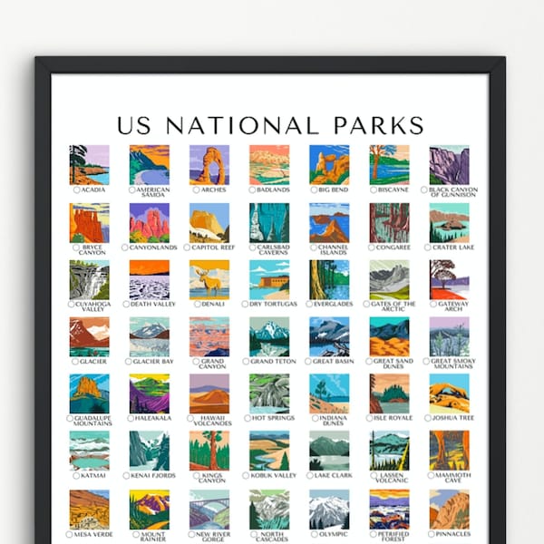 Retro National Park Poster - Etsy