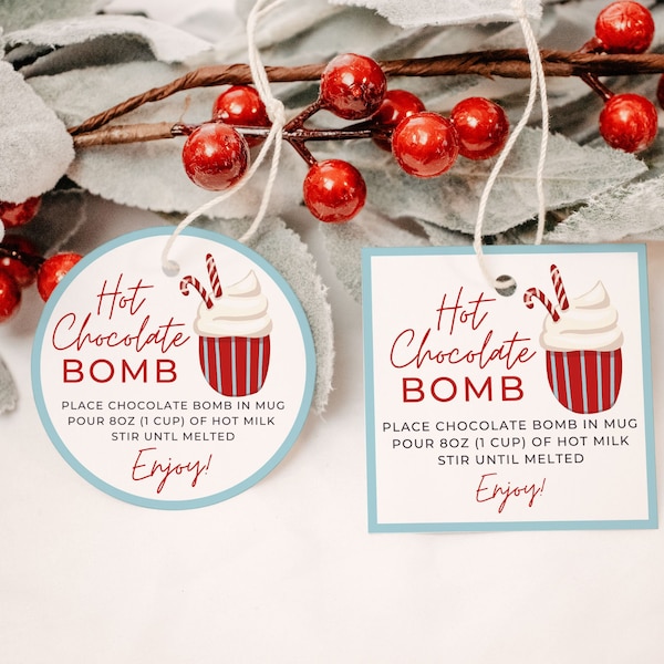 Hot Cocoa Bomb Tags - Etsy