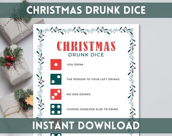 Christmas Drunk Dice - Etsy