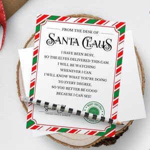 Santa Cam Letter Printable Letter From Santa From the Desk - Etsy