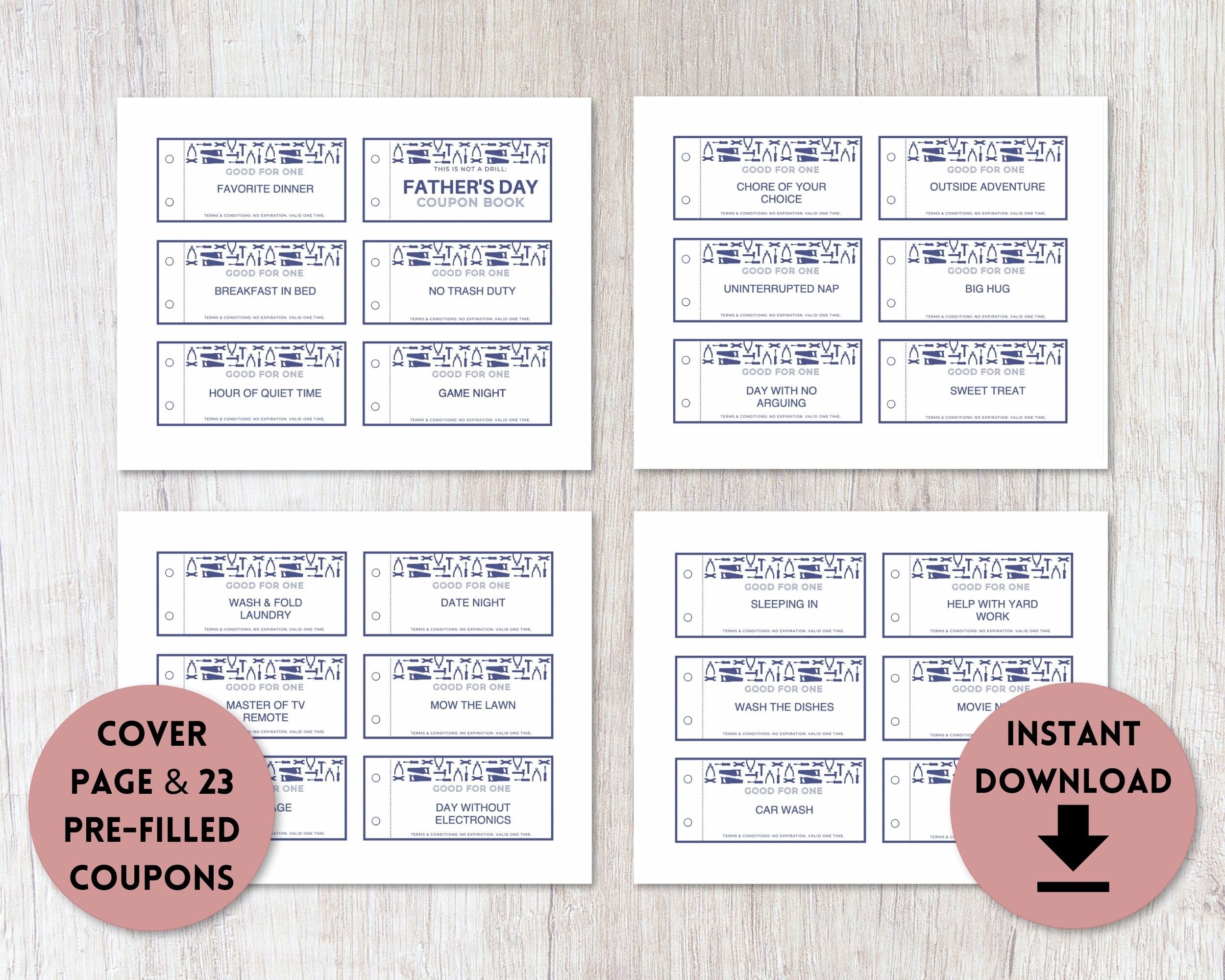 Editable Father's Day Coupon Book Printable | Father's Day Gift ...