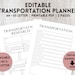 Editable Flight Planner Printable Flight Information Sheet Travel Log ...