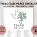 Texas State Park Map Printable | State Park Checklist | State Parks ...