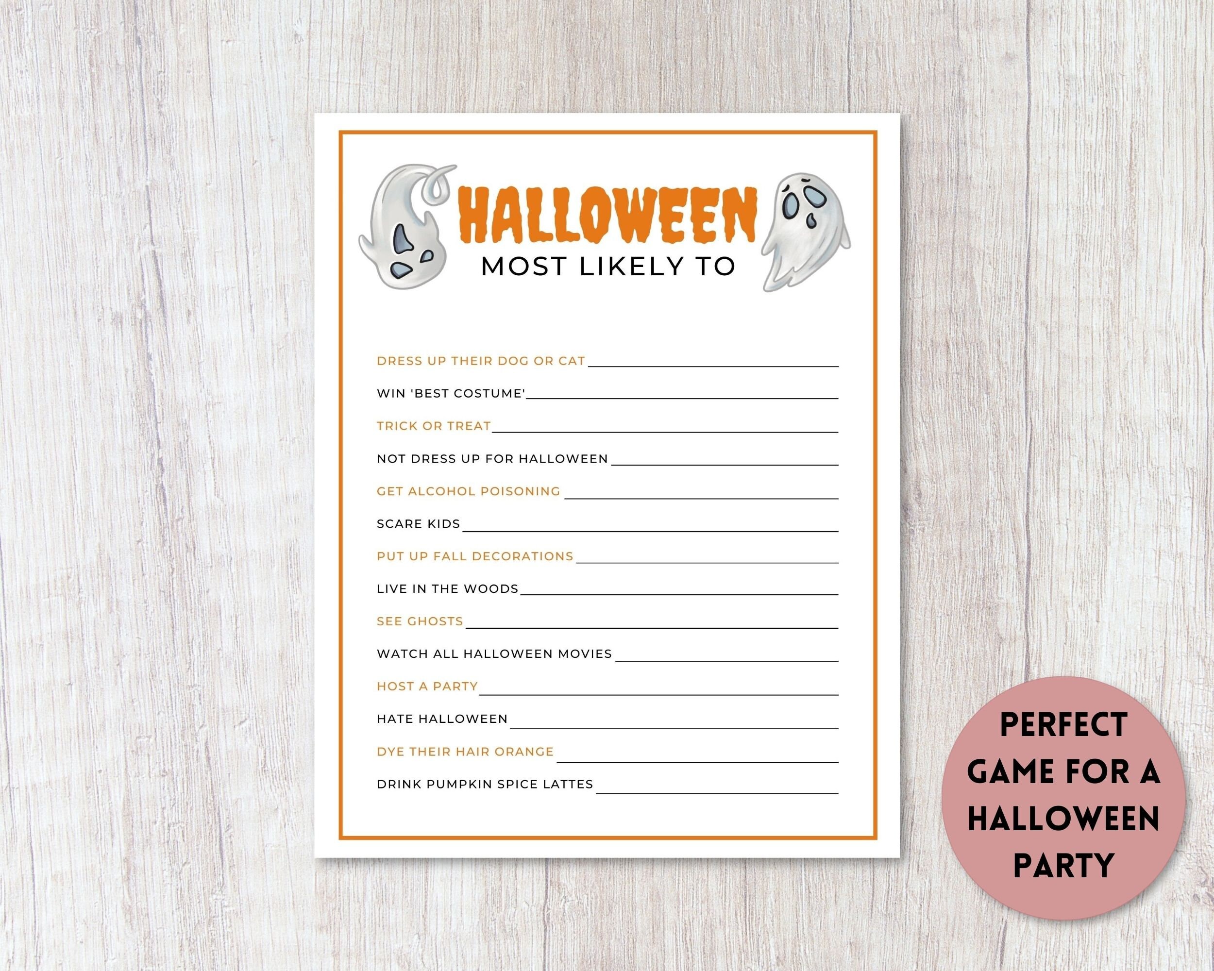 Halloween Most Likely to Printable Halloween Game for Adults Holiday ...