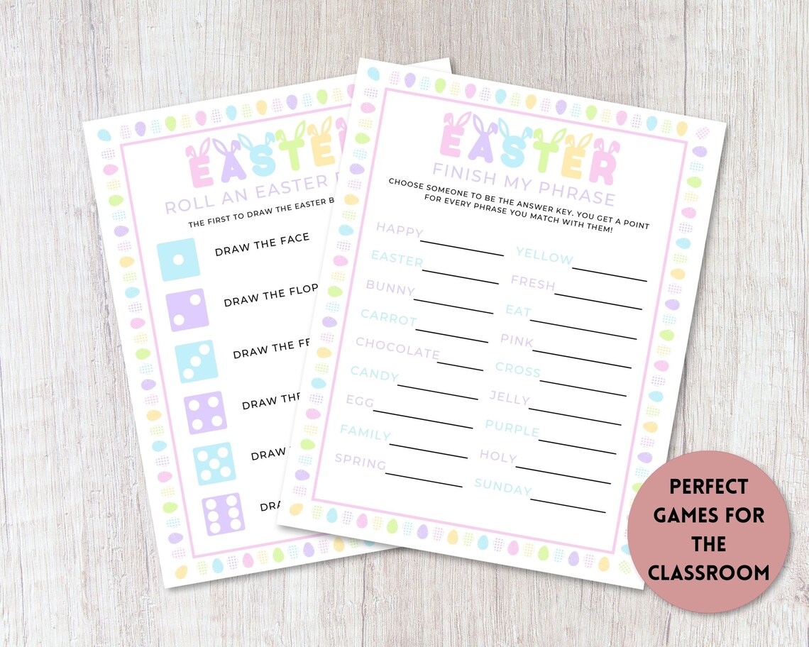 14 Easter Games for Kids Printable Family Game Activities | Etsy