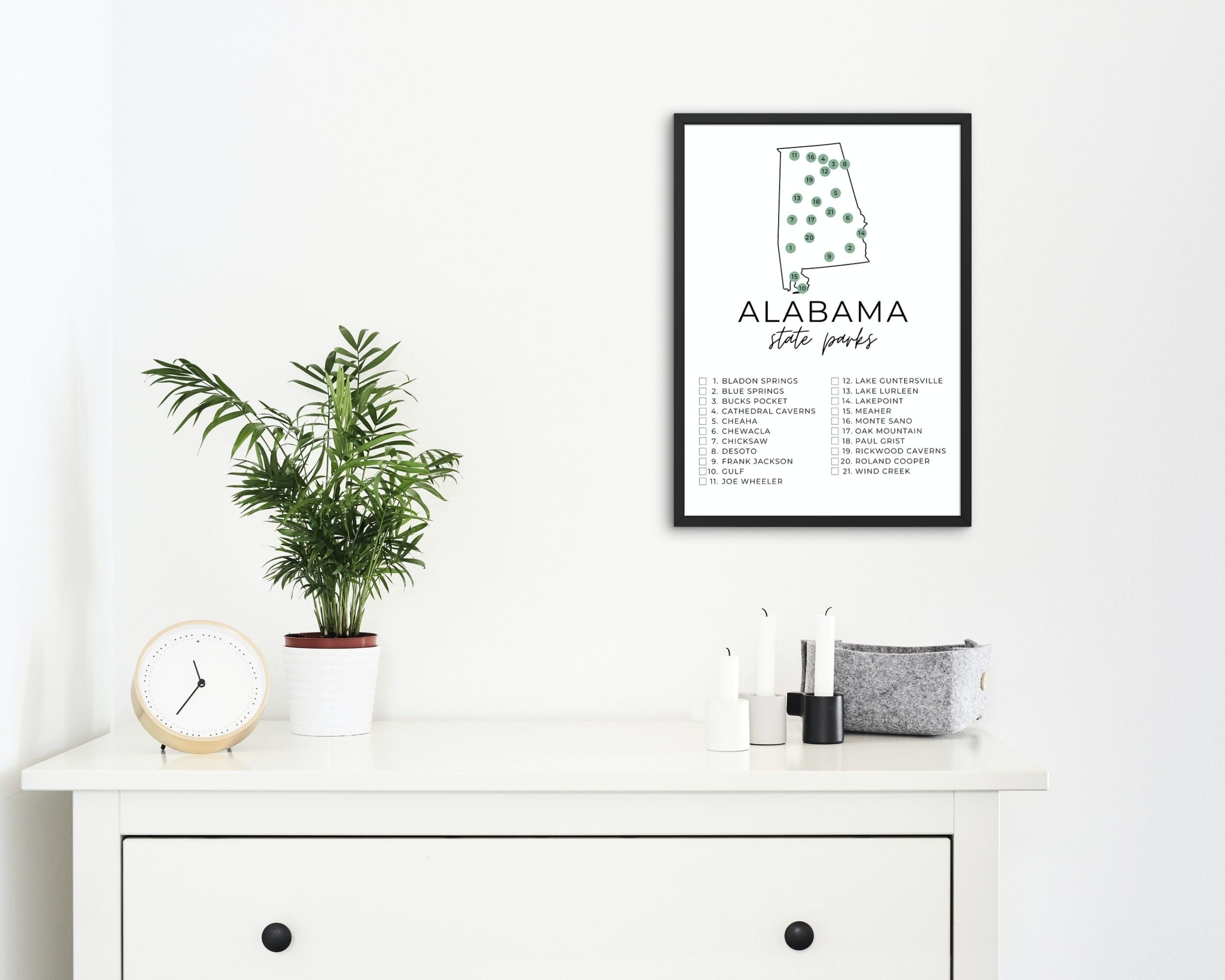 Alabama State Park Map Printable | State Park Checklist | State Parks ...
