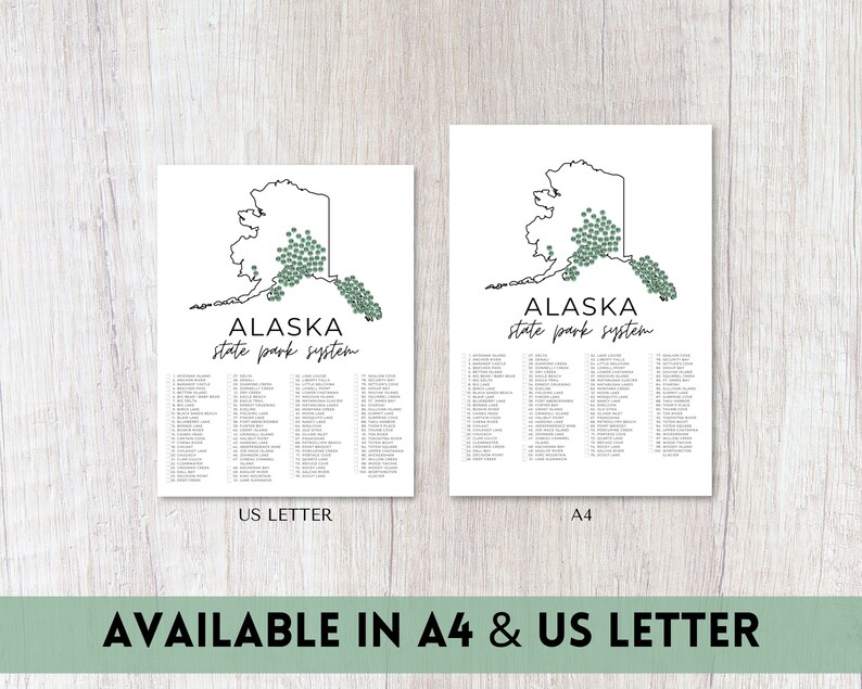 Alaska State Park Map Printable | State Park Checklist | State Parks ...