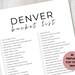 Denver, Colorado Bucket List Printable | Travel Bucket List | Travel ...