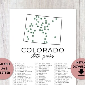 Colorado State Park Map Printable | State Park Checklist | State Parks ...