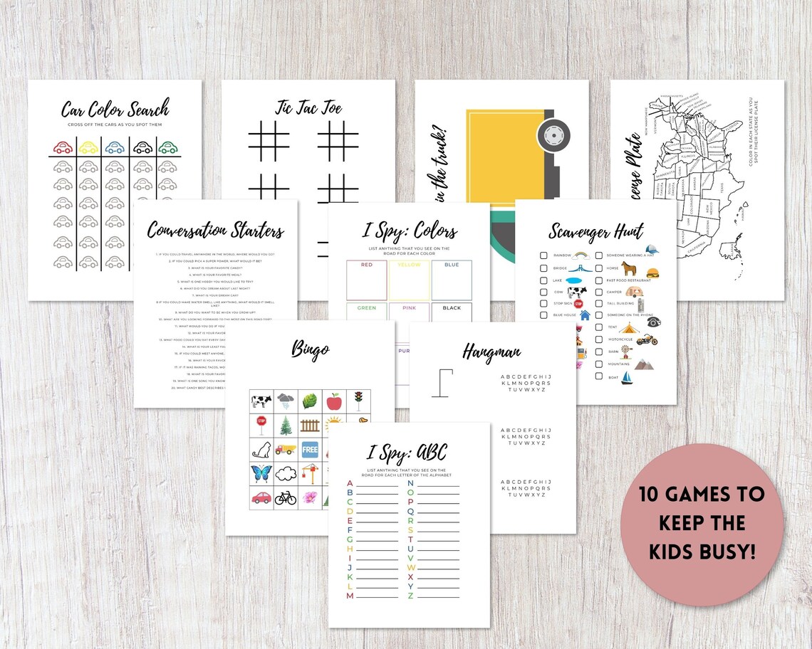Road Trip With Kids Planner Bundle Printable Road Trip Kid - Etsy