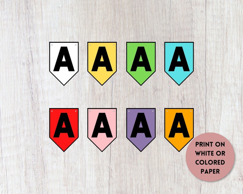 Black Letter Banner Printable Alphabet Banner Decorations - Etsy