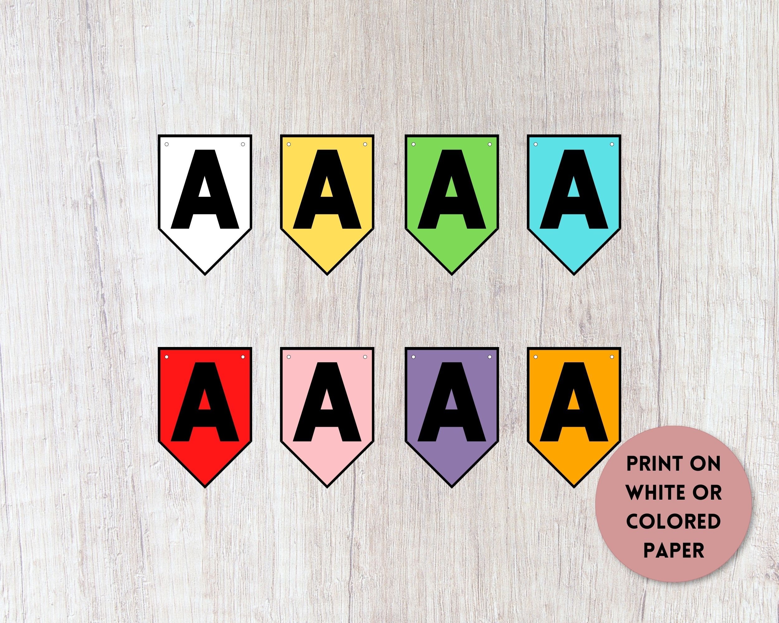 Black Letter Banner Printable Alphabet Banner Decorations - Etsy