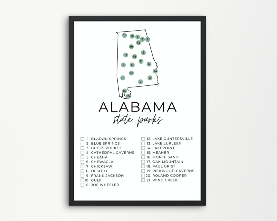 Alabama State Park Map Printable | State Park Checklist | State Parks ...