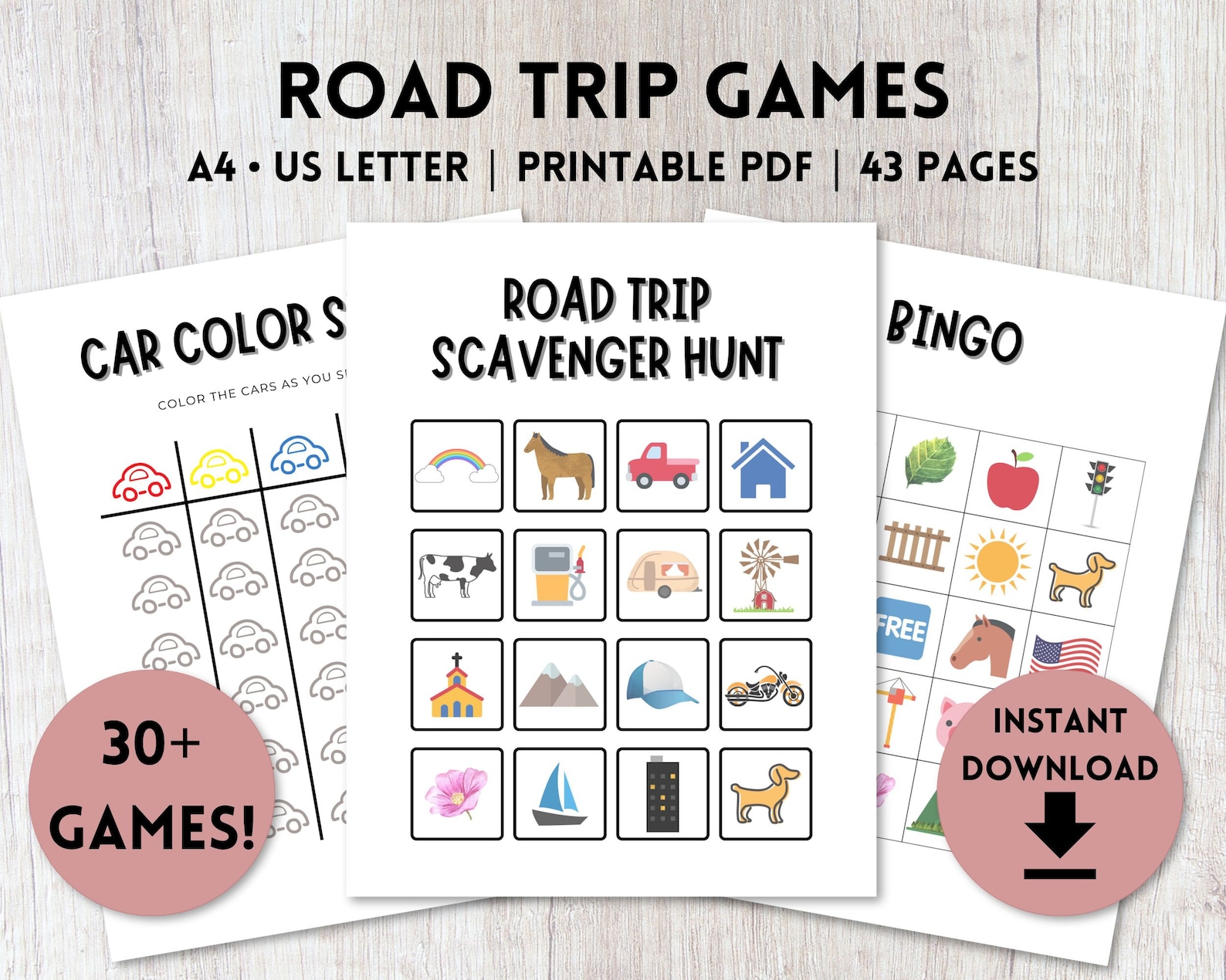 Road Trip Kid Games Bundle Printable Travel Kid Games - Etsy