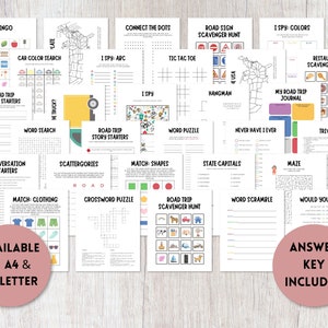 Road Trip Kid Games Bundle Printable | Travel Kid Games | Summer ...