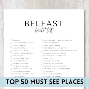 Belfast, Northern Ireland Bucket List Printable | Travel Bucket List ...