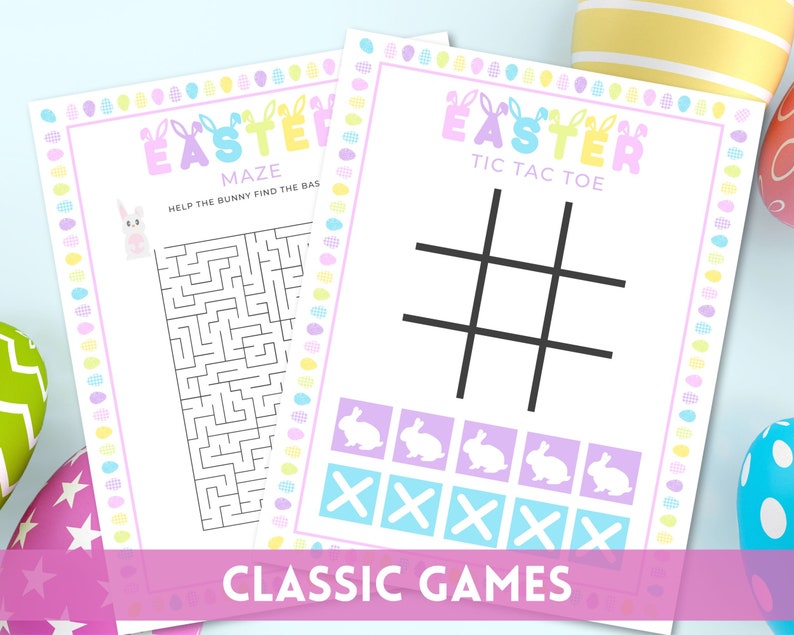 14 Easter Games for Kids Printable Family Game Activities Classroom ...