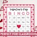 30 Valentines Day Bingo Cards Printable | Pink, Red Valentines Bingo ...