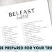 Belfast, Northern Ireland Bucket List Printable Travel Bucket List ...