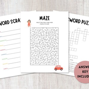 Road Trip Kid Games Bundle Printable | Travel Kid Games | Summer ...