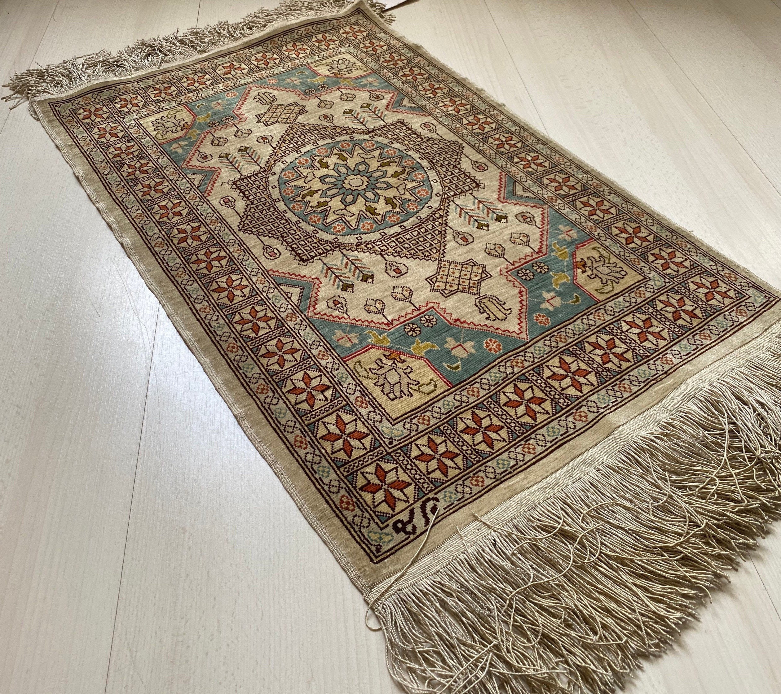 Turkish Silk Rug,vintage Rug,silk Carpet,tribal Rug,ethnic Rug,nomadic ...