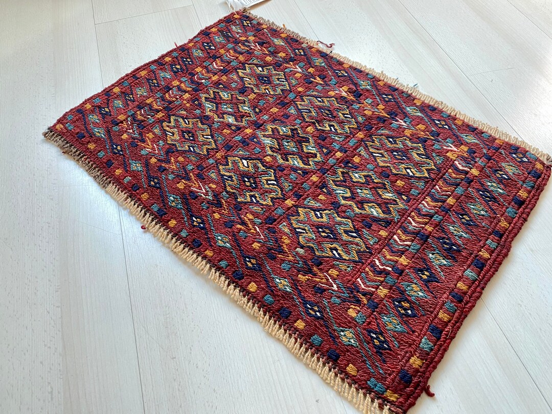 Small Kilim Rug, Bag Face Rug, Mafrash Panel, Vintage Kilim Rug ...